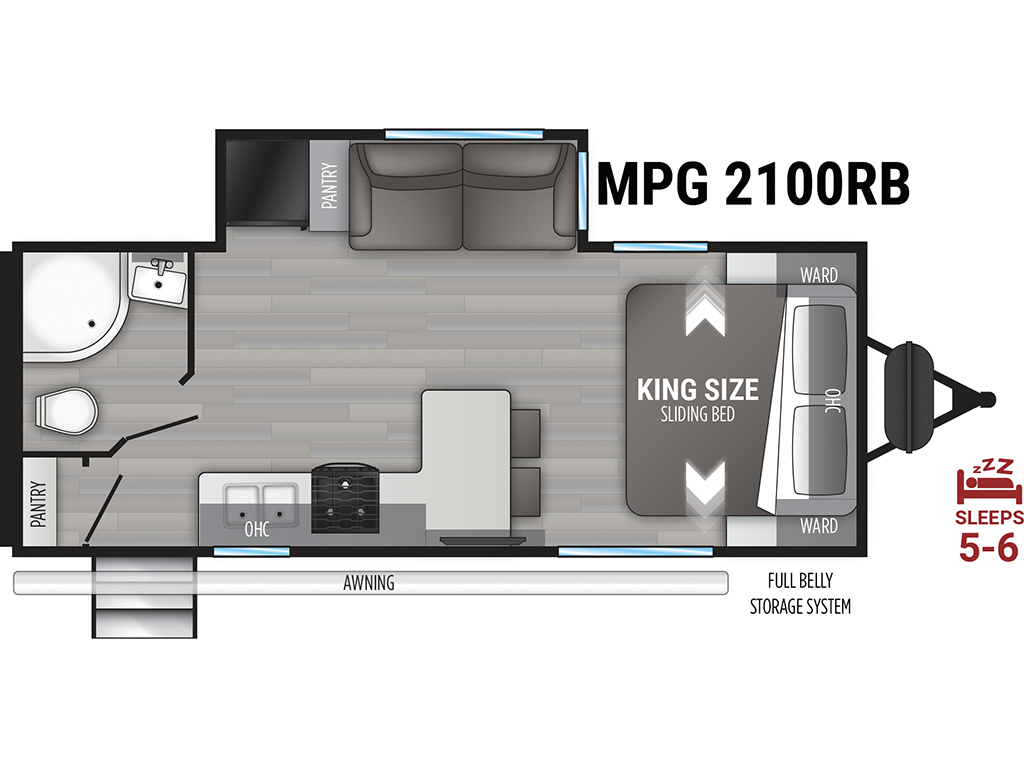 MPG 2100RB Travel Trailers by Cruiser RV - Build & Price