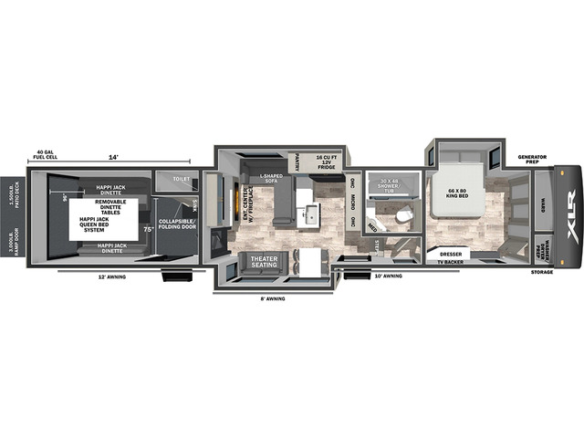 XLR Nitro 41G14 Toy Hauler (Fifth Wheel)s by Forest River - Build & Price